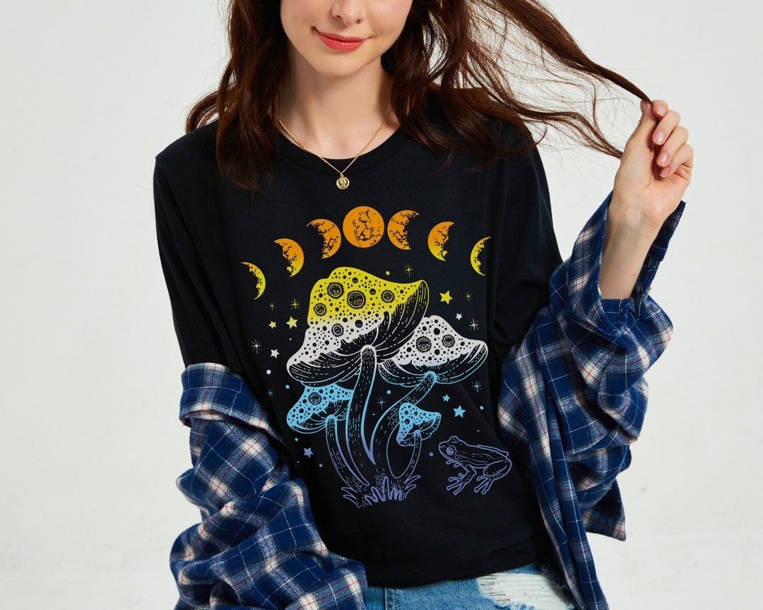 Aroace Mushroom Shirt; Cottagecore Aroace Pride Frog Tshirt, Subtle ...