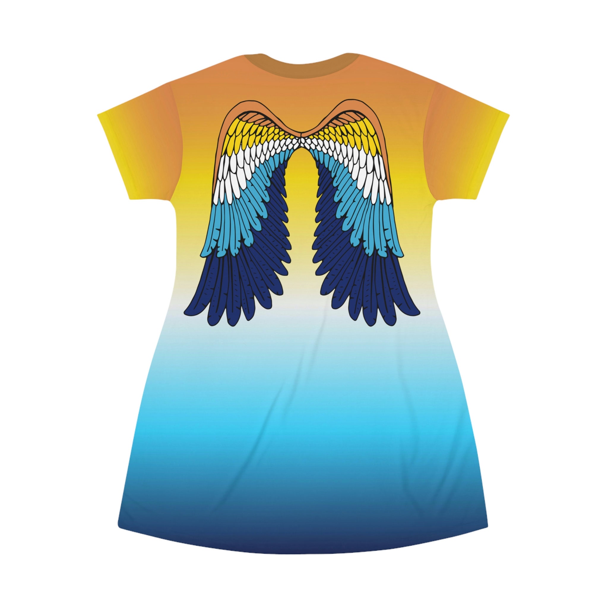 Aroace T-shirt Dress; Aromantic Asexual Pride Sleep Shirt; Angel Wings ...