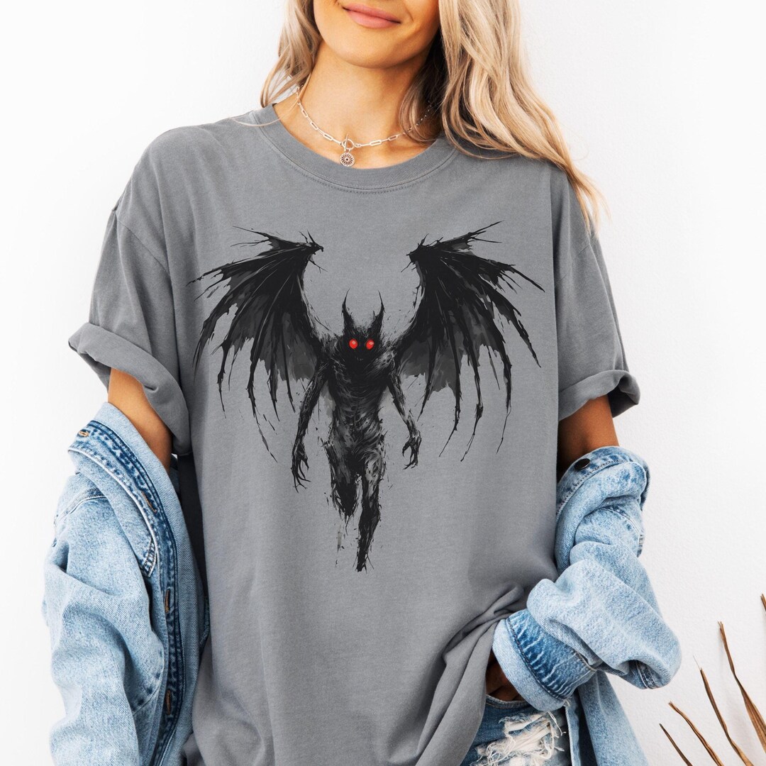 Mothman Comfort Colors Shirt, Grunge Cryptid Folklore Myth T-shirt ...