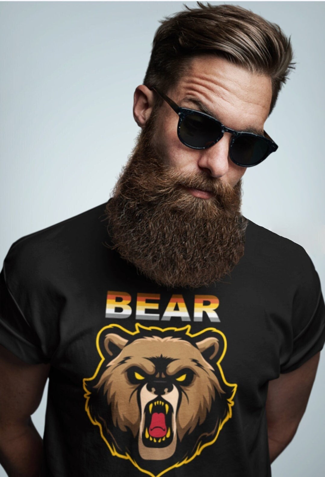 Bear Pride Shirt Gay Bear Tshirt Bear Brotherhood Tee Bear Pride Flag ...