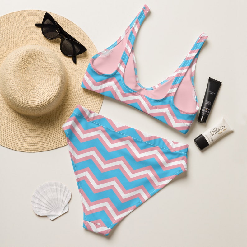 Transgender Swimwear Transgender Mtf Bikini Trans Pride Flag Etsy