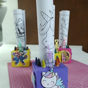 Box Template for Bubbles and Crayons Box Template Psd/svg/dxf/pdf - Etsy