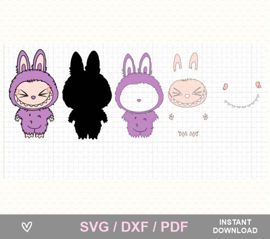 LABUBU, Svg, Dxf, Cricut, Cameo, Vinyl - Etsy UK