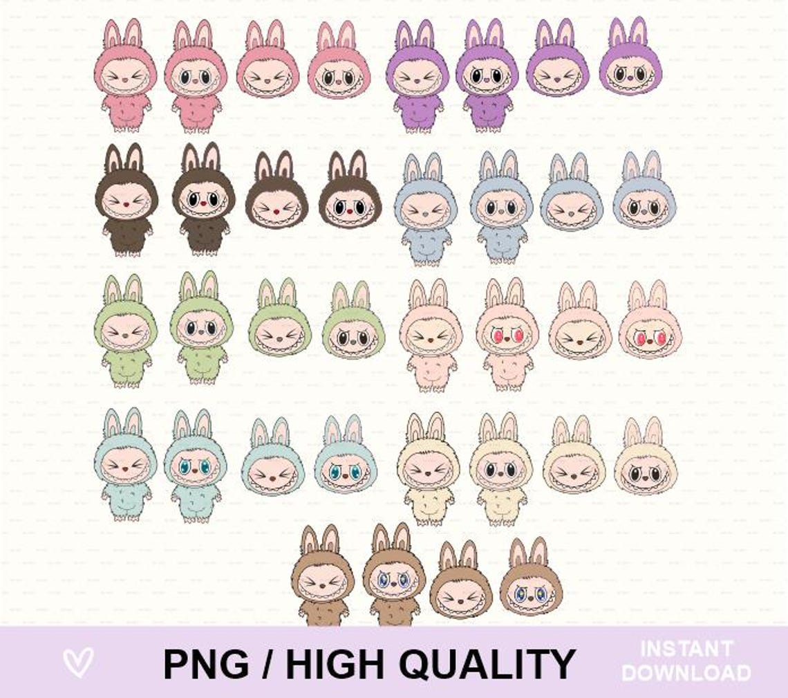 LABUBU Clipart Png, 36 Images - Etsy