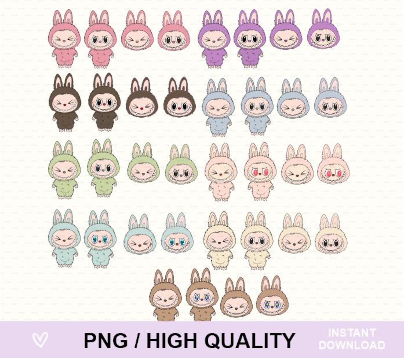 LABUBU Clipart Png, 36 Images - Etsy