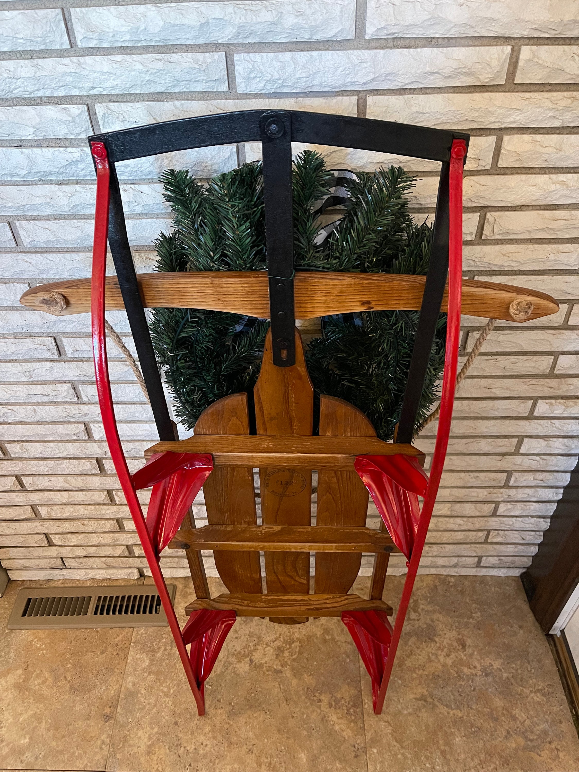 Christmas Vintage Sled Decoration - Etsy