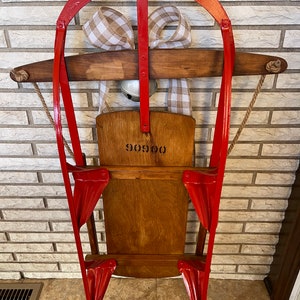 Christmas Vintage Sled Decoration - Etsy