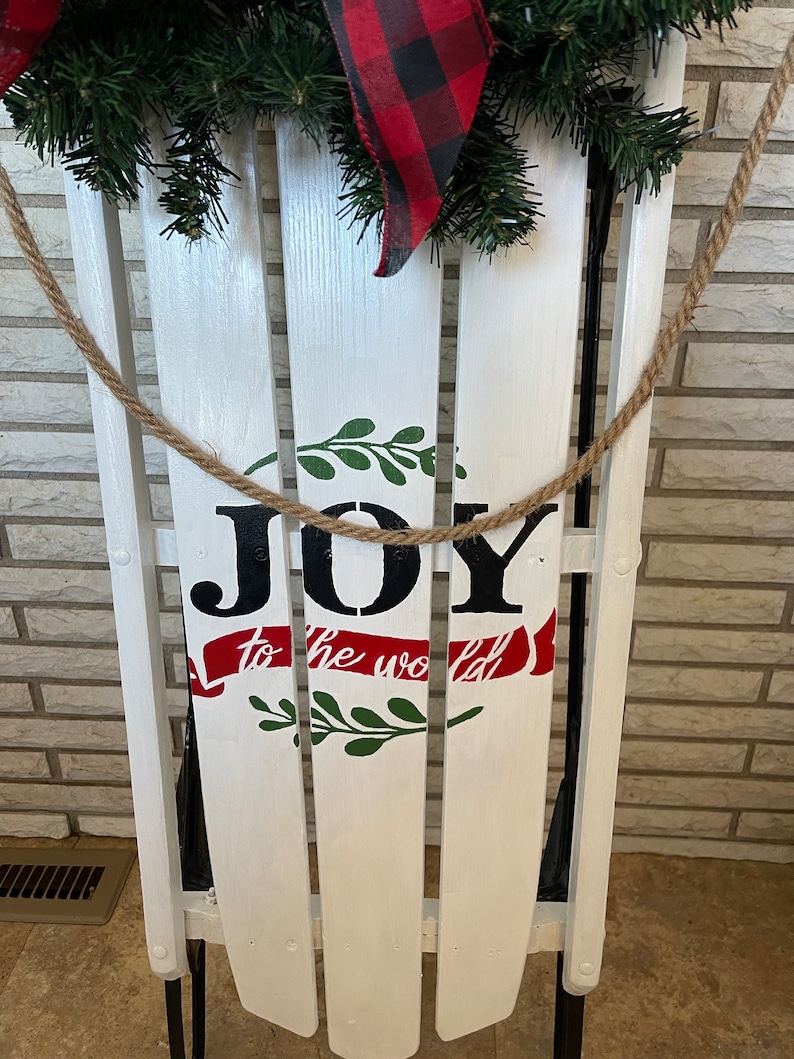Christmas Decorative Vintage Sled - Etsy