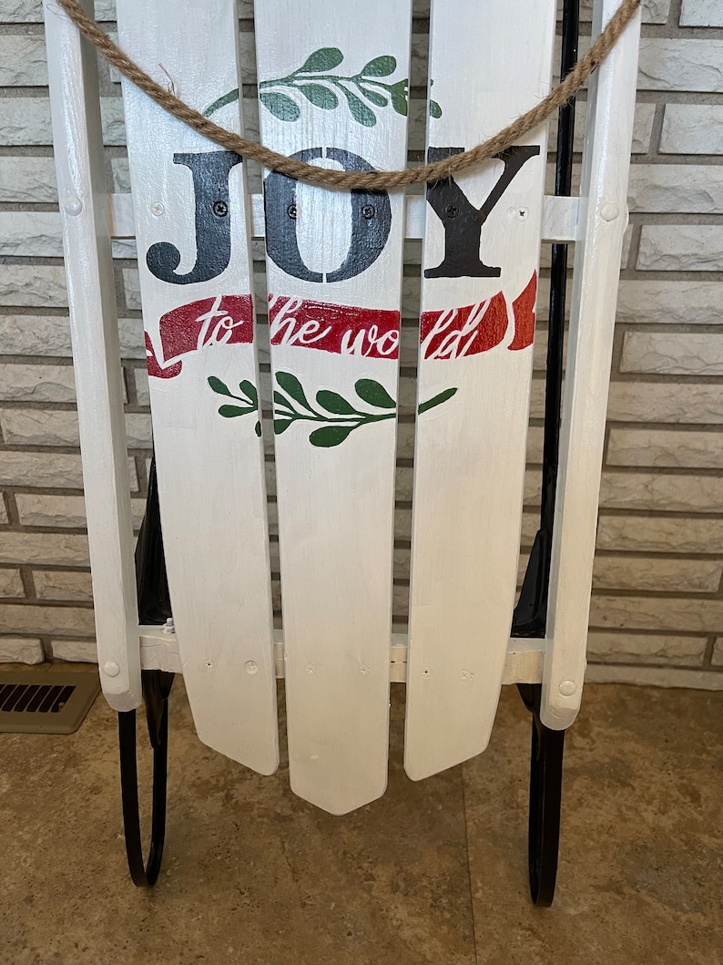 Christmas Decorative Vintage Sled - Etsy