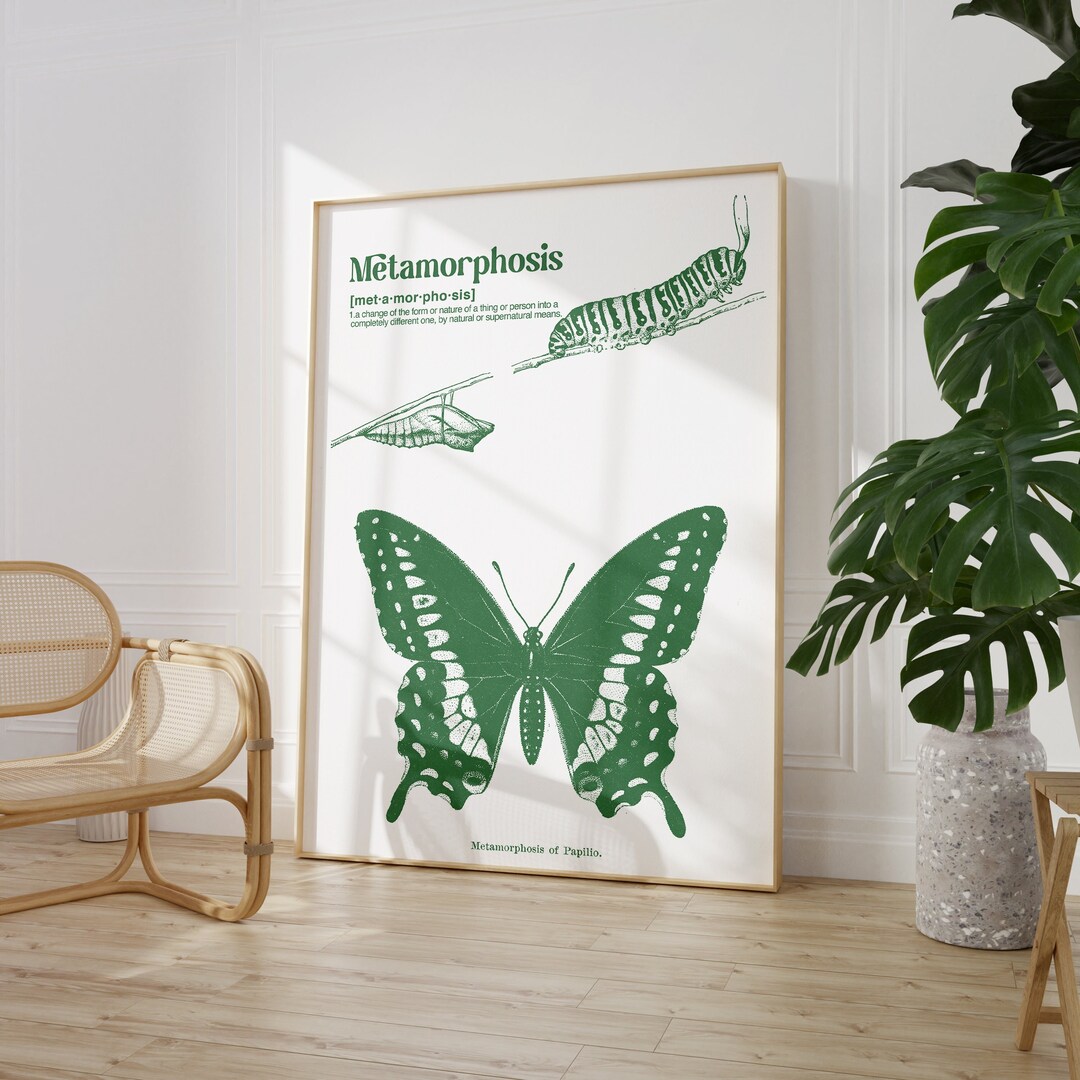 Metamorphosis Butterfly Transformation Art Poster Print Wall Decor - Etsy