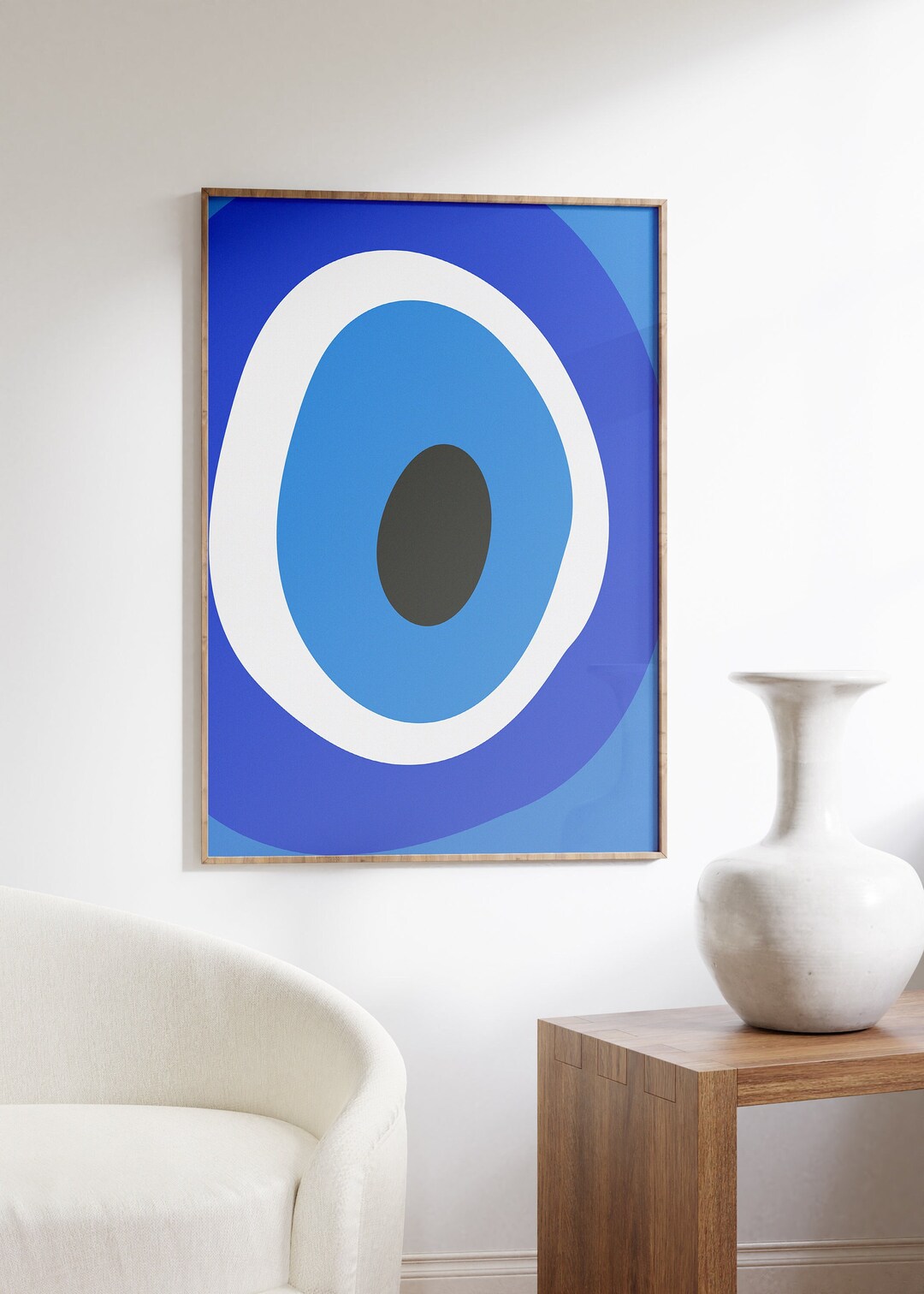 Large Evil Eye Art Print, Digital Download, Wall Art Print, Modern Art ...