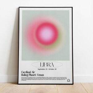 Libra Zodiac Art Print| Digital Download Astrology Wall Art, Minimalist ...