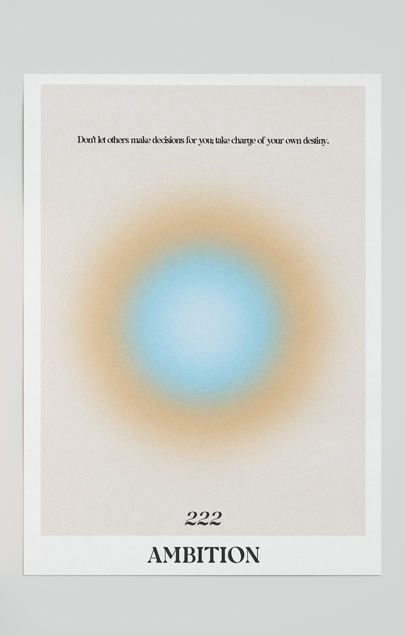 Angel Number 222 Positive Affirmation Poster Digital Download Item Wall ...