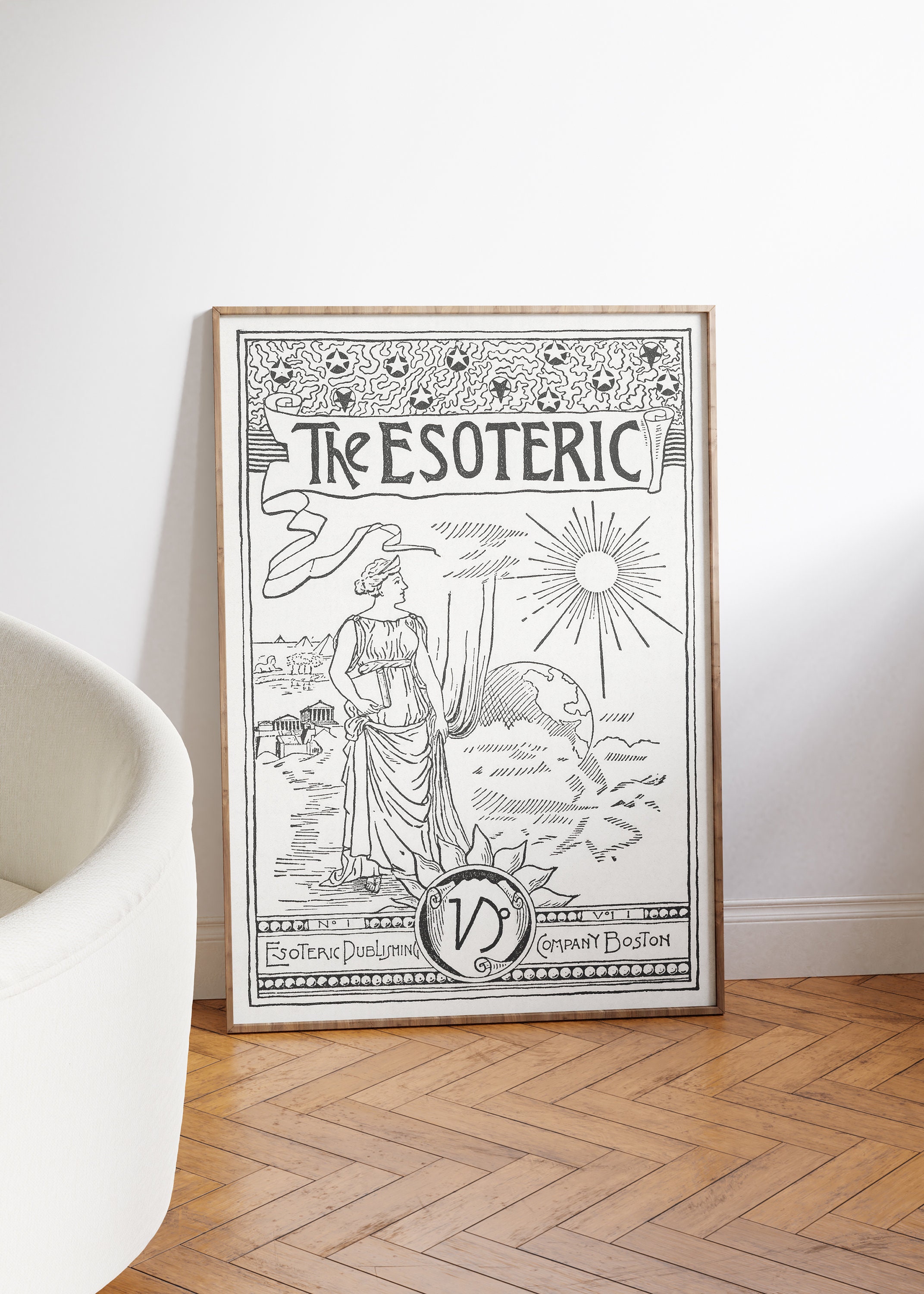 The Esoteric Vintage Illustration Art Print, Digital Download Art ...