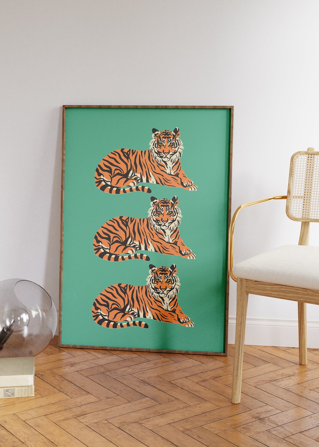 Three Tigers Pop Art Print, Wall Art, Home Decor, Minimalist Art Print ...