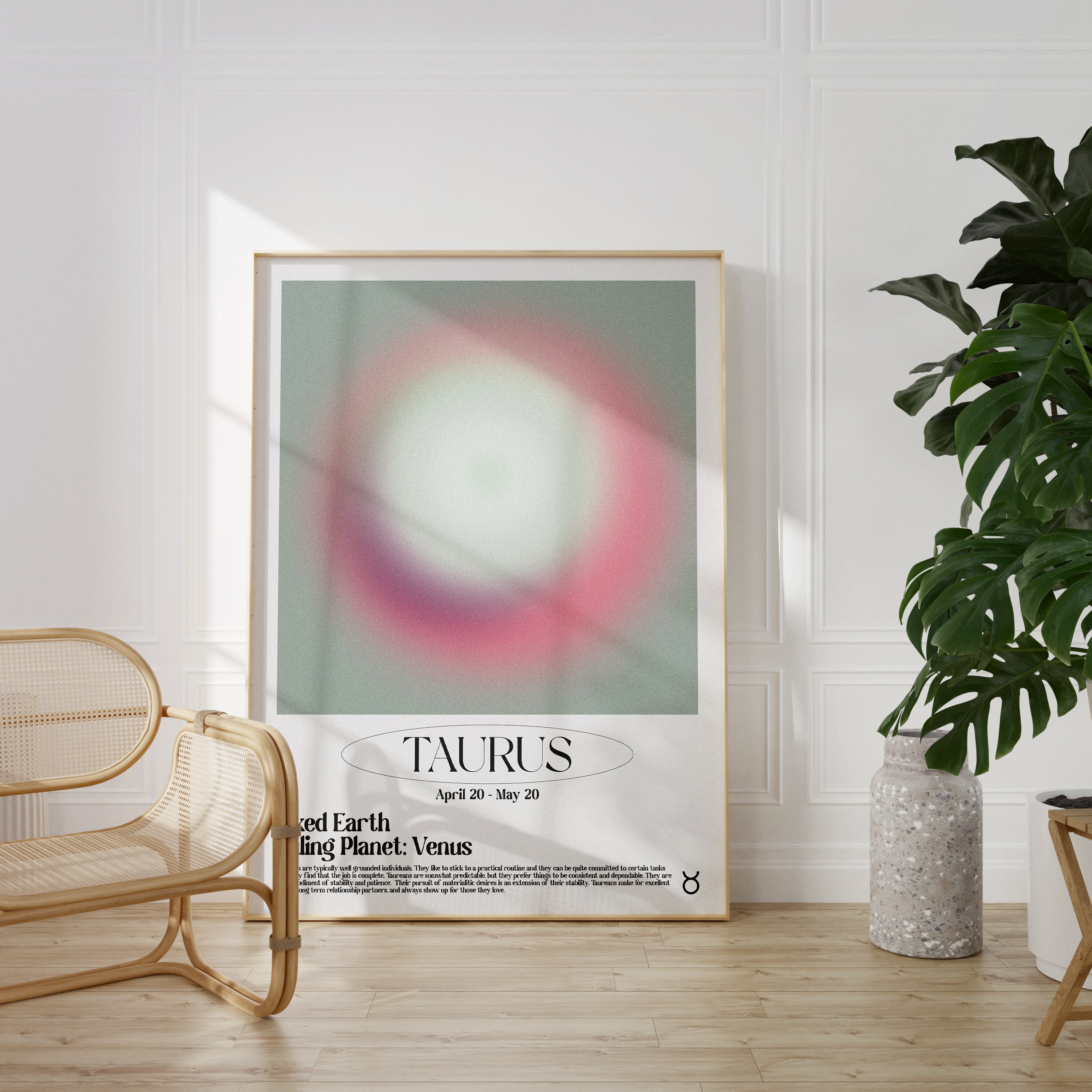 Taurus Zodiac Art Print Digital Download Astrology Wall Art - Etsy