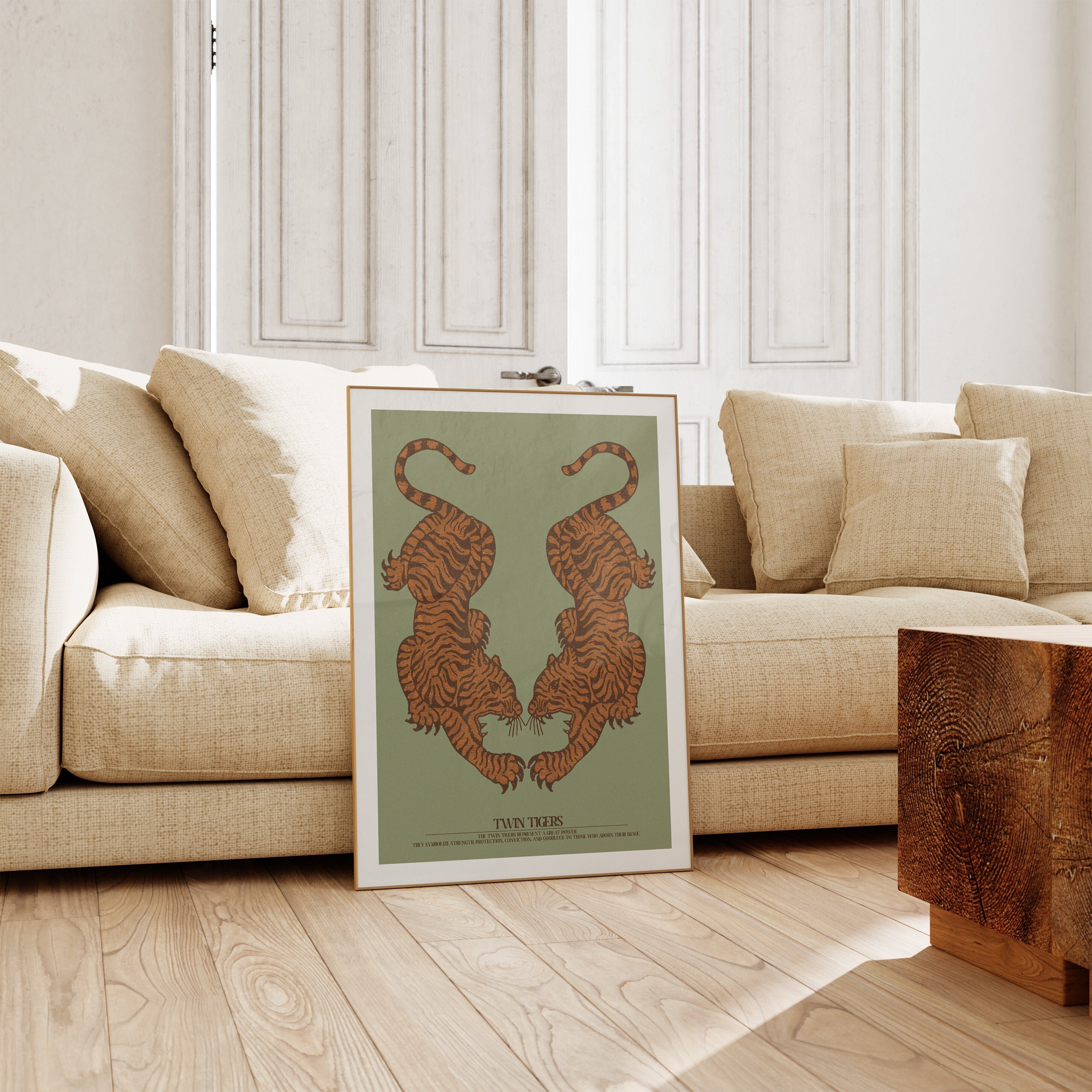 Tiger Art Print Protection Strength Art Print Home and - Etsy