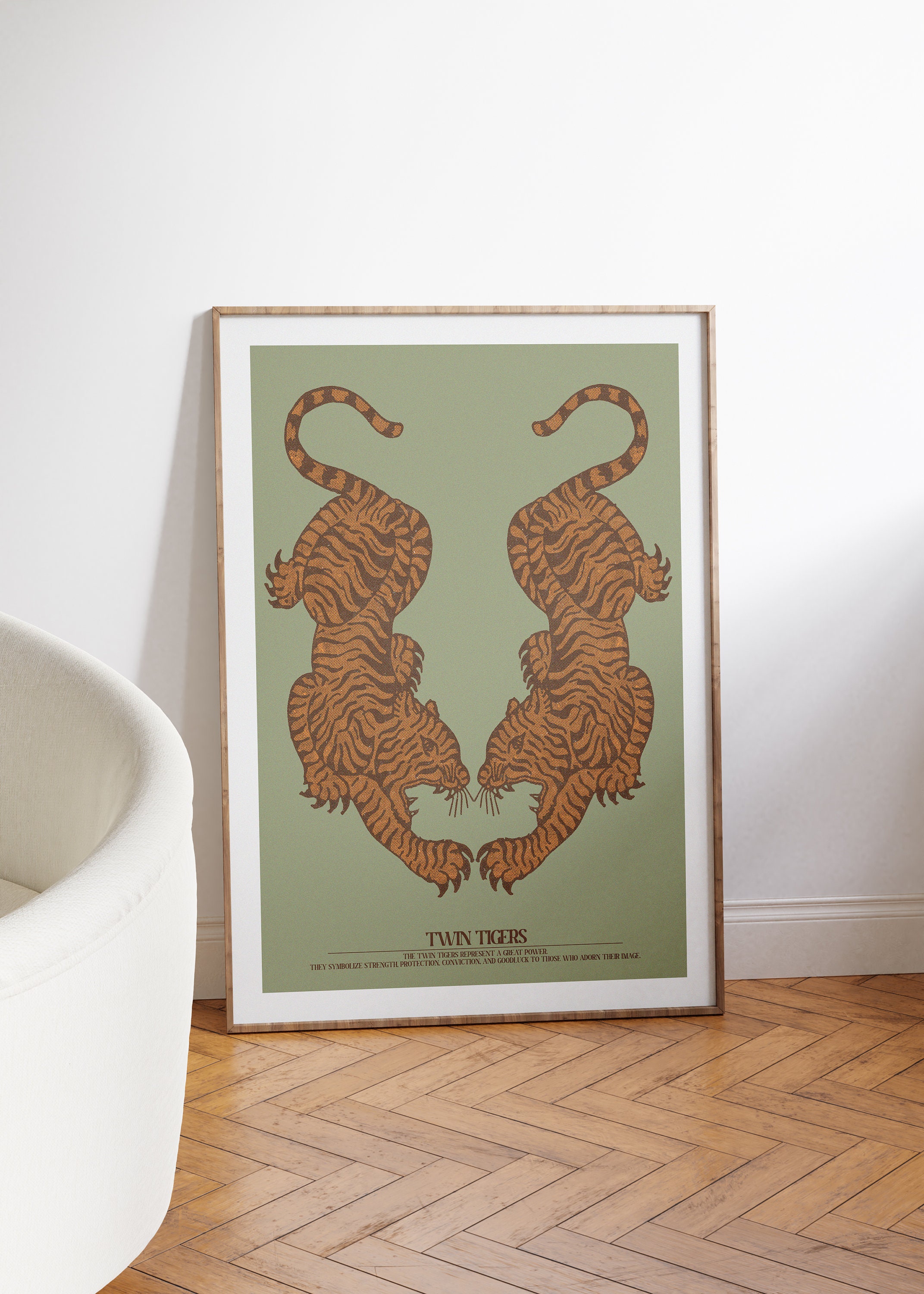 Tiger Art Print Protection Strength Art Print Home and - Etsy