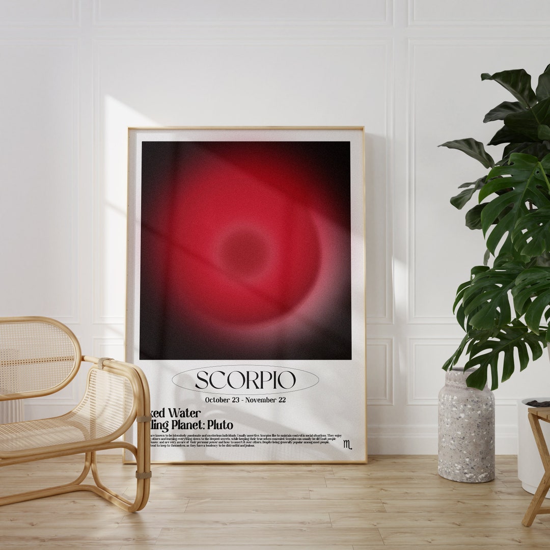 Scorpio Zodiac Art Print| Scorpio Poster, Astrology Wall Art, Home ...