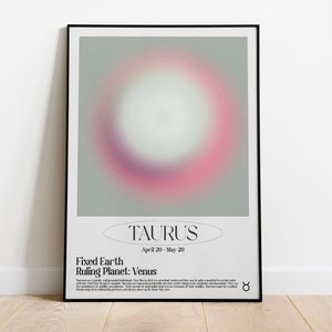 Taurus Zodiac Art Print| Digital Download Astrology Wall Art ...