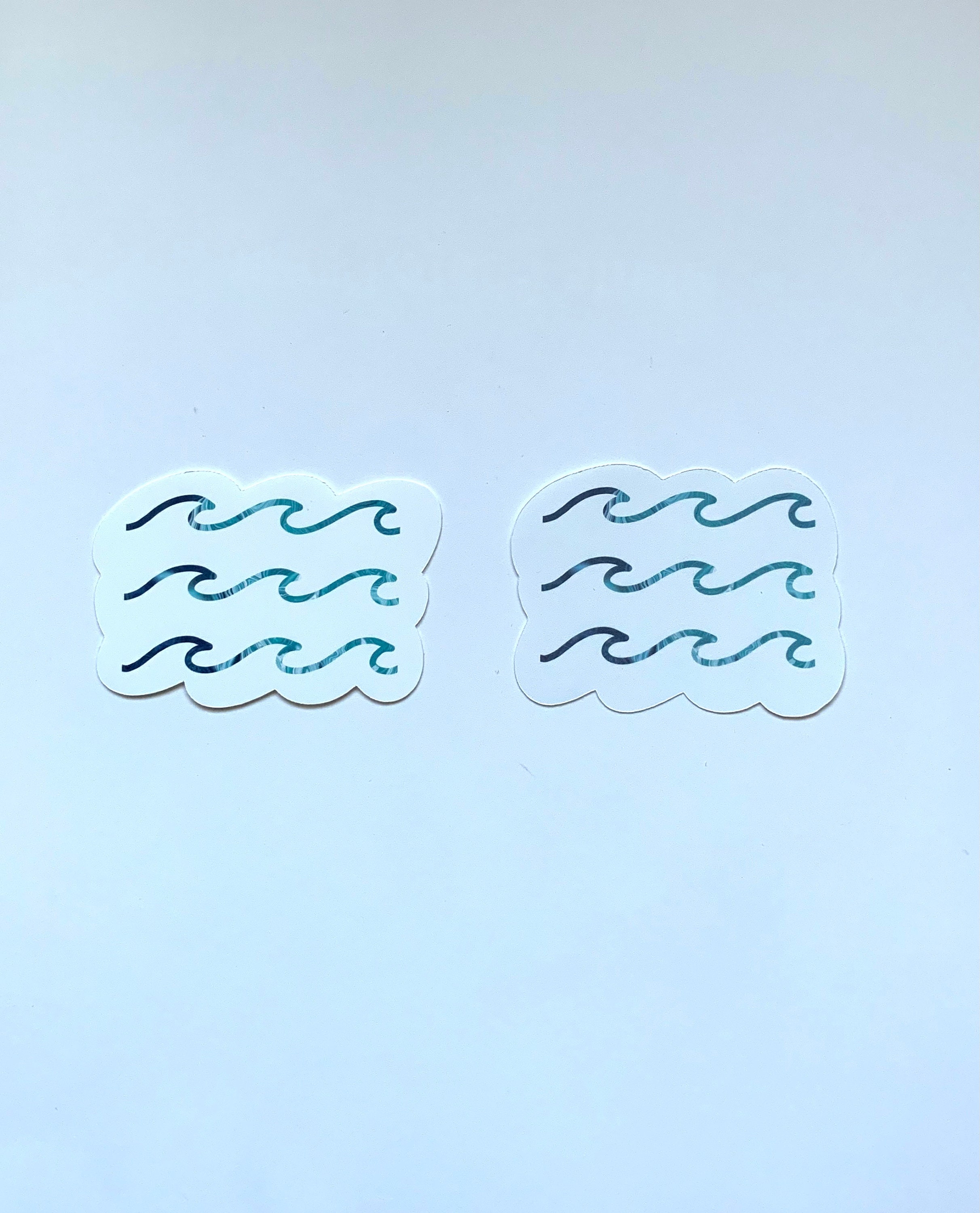 Blue Ocean Waves Die Cut Sticker Ocean Waves Sticker Beach Die Cut ...