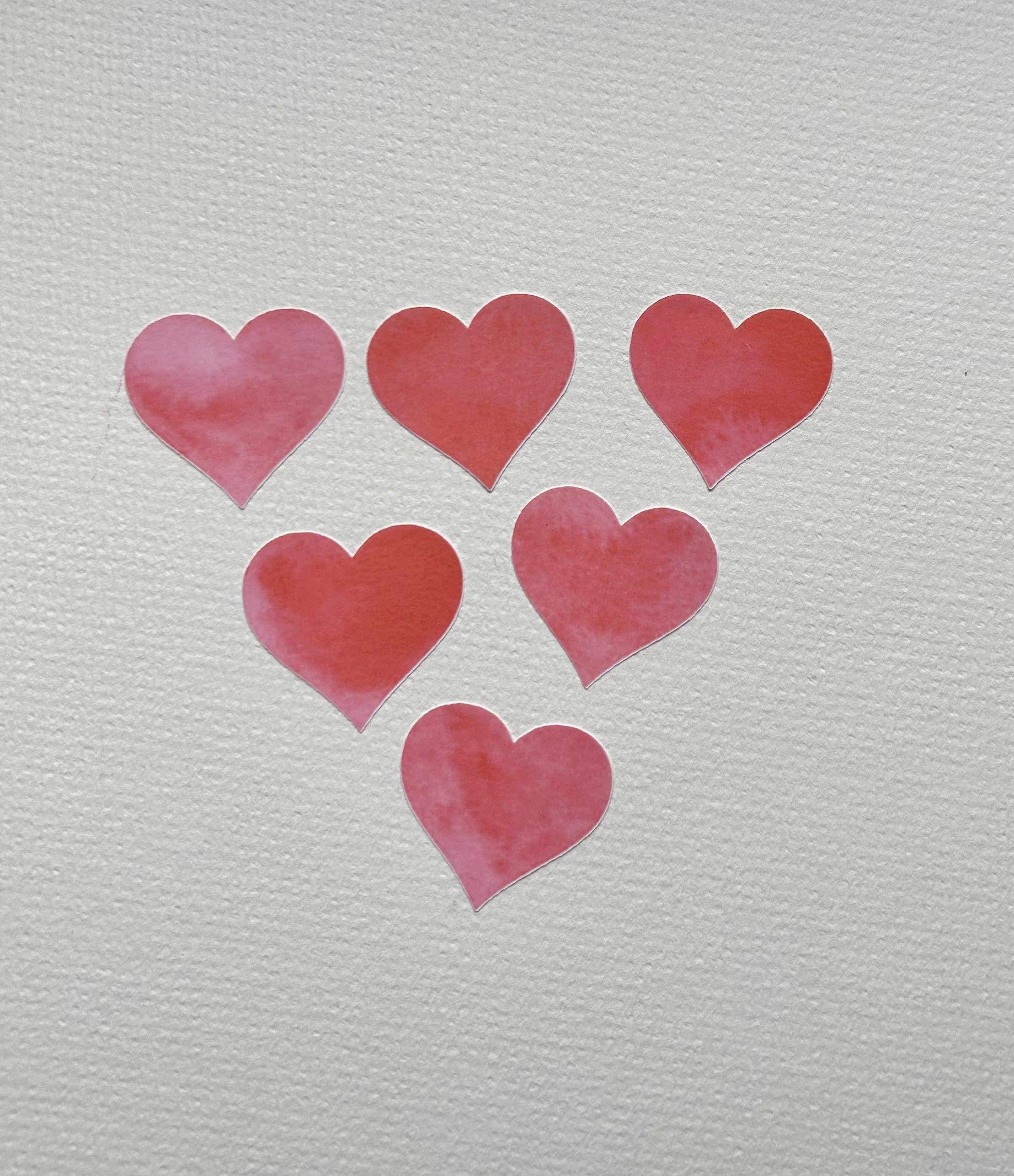 Pink Watercolor Heart Sticker Sheet- Pink Heart Sticker - Watercolor ...