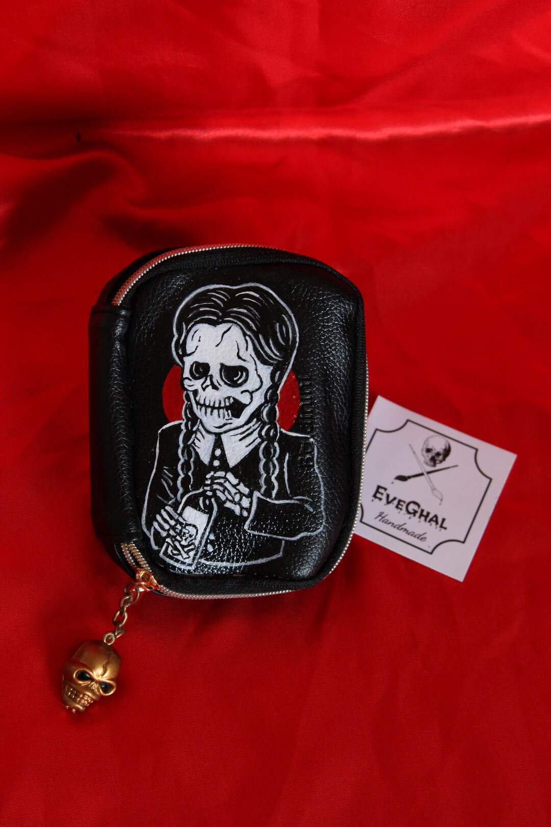 "wednesday Addams - Skeleton Version" Coin Purse or Make-up Bag - Etsy