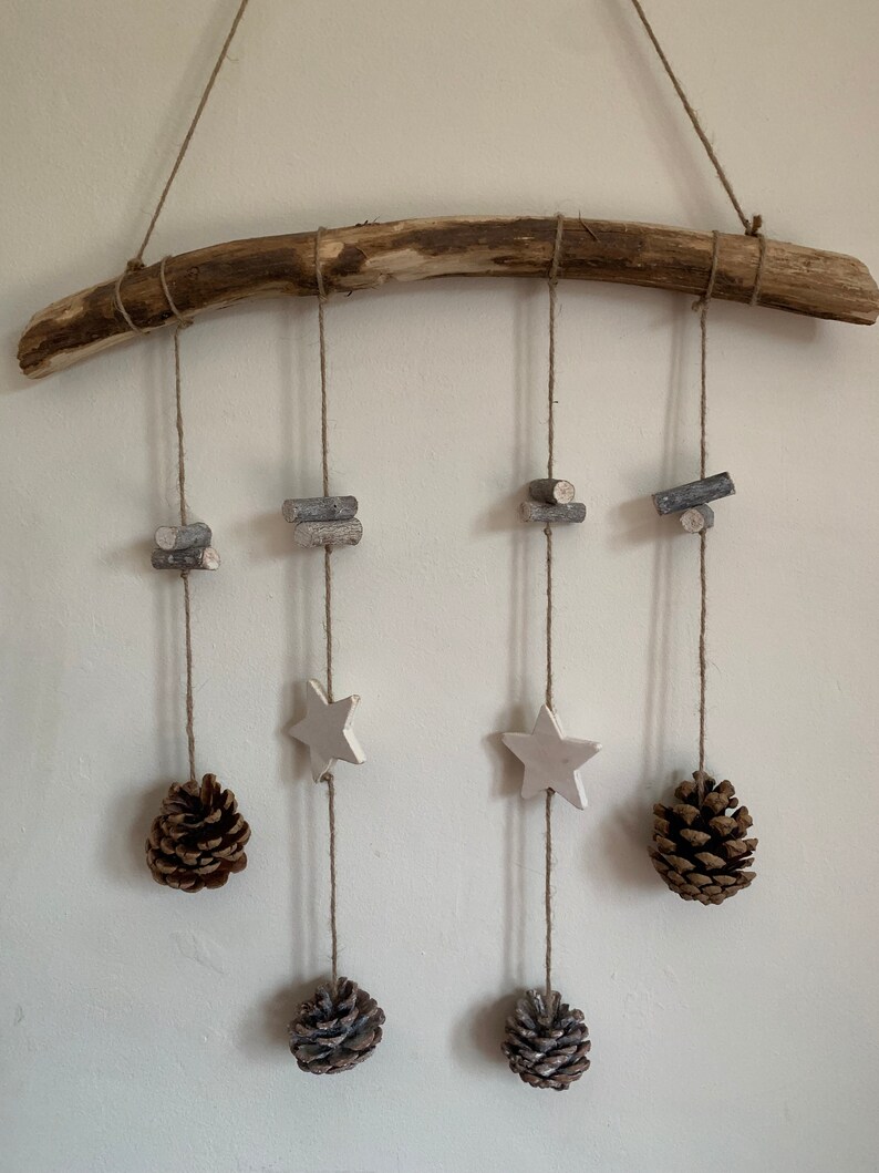 Handmade Natural Wooden Hanging Decorations. Suitable for Inside and ...
