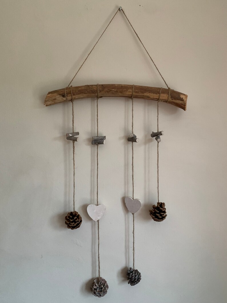 Handmade Natural Wooden Hanging Decorations. Suitable for Inside and ...