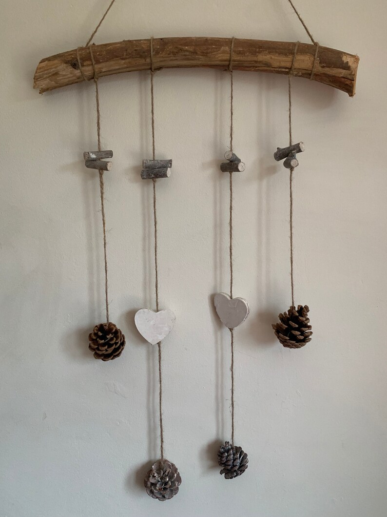 Handmade Natural Wooden Hanging Decorations. Suitable for Inside and ...
