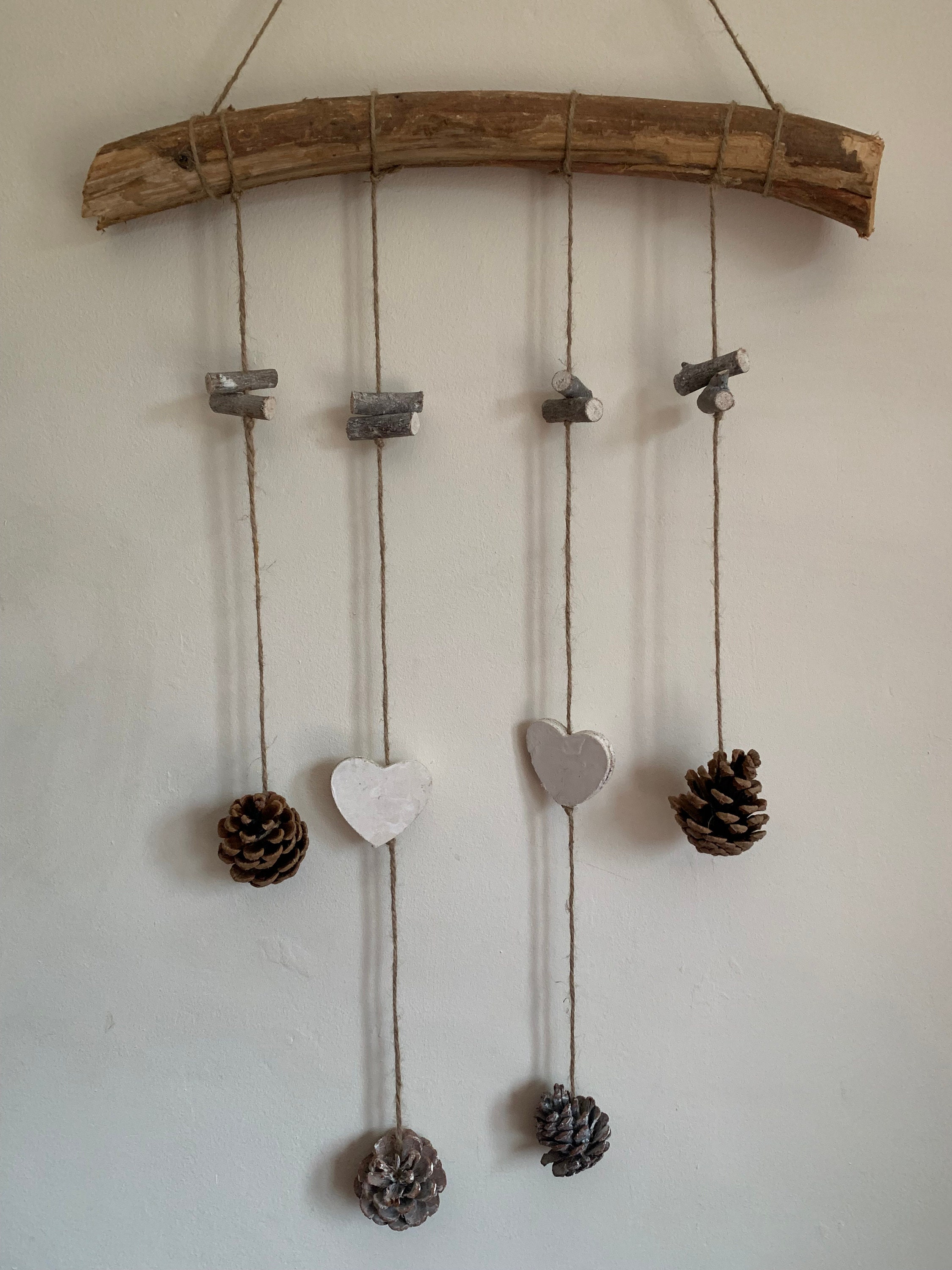 Handmade Natural Wooden Hanging Decorations. Suitable for Inside and ...