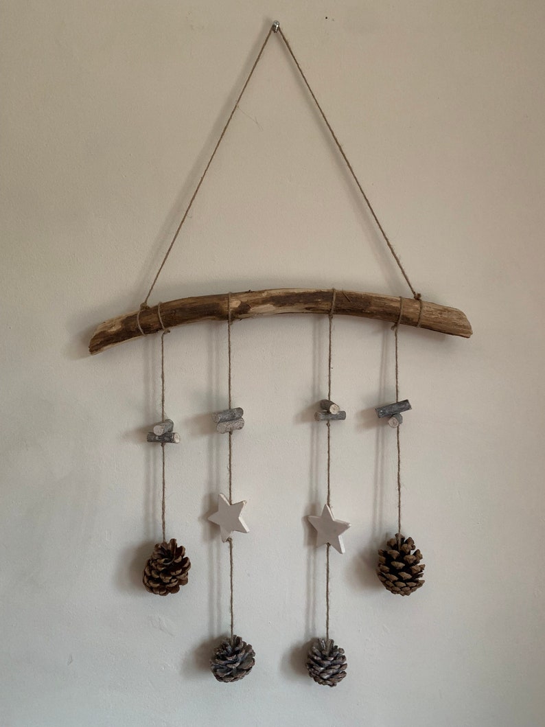 Handmade Natural Wooden Hanging Decorations. Suitable for Inside and ...
