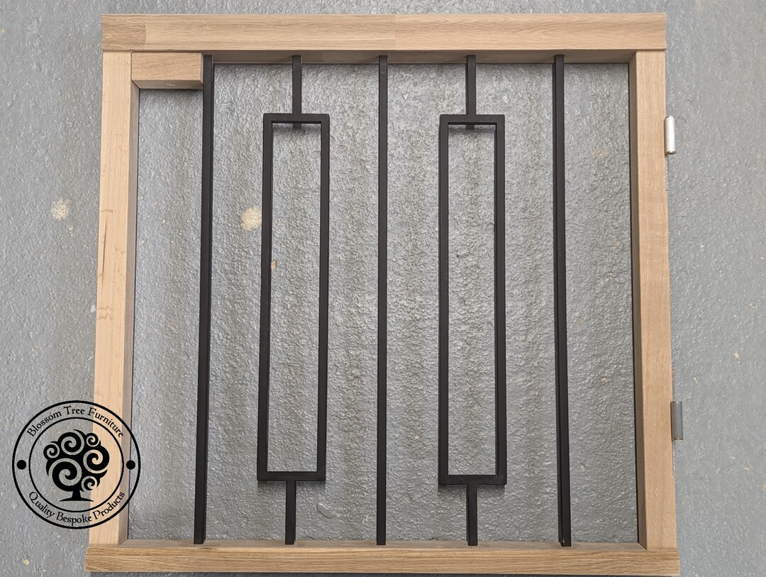 Steel and Oak Stair Gate - Etsy UK