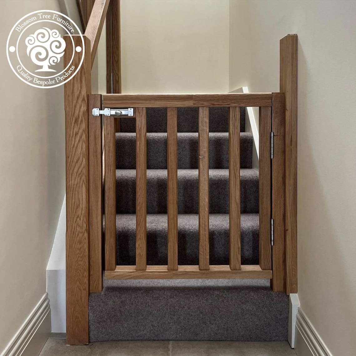 Solid Oak Stair Gate - Etsy