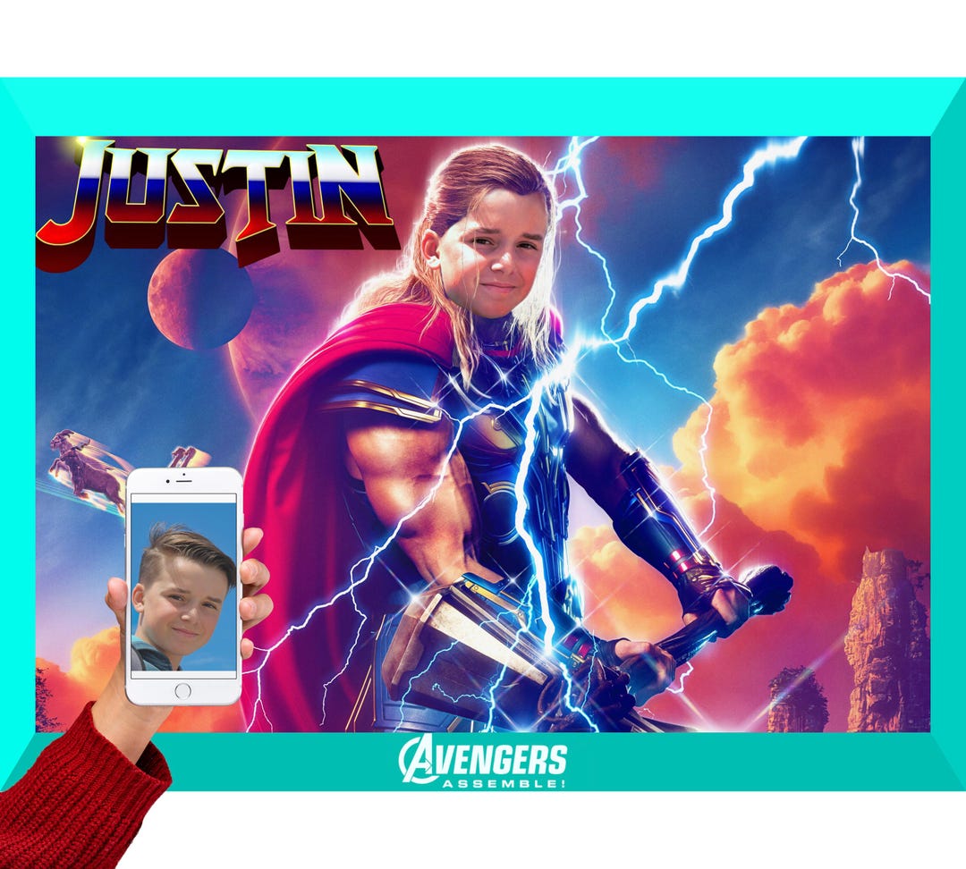 Custom Superhero Portrait: Thor Gift From Your Photo - Etsy