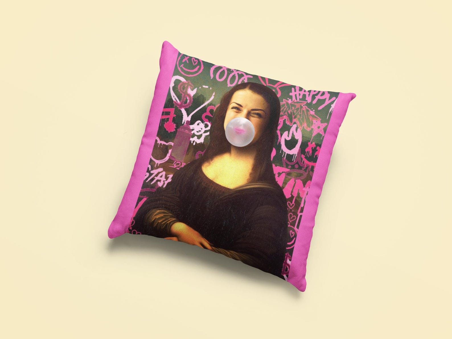 Graffiti Mona Lisa Personalized Portrait: Custom Renaissance Art - Etsy