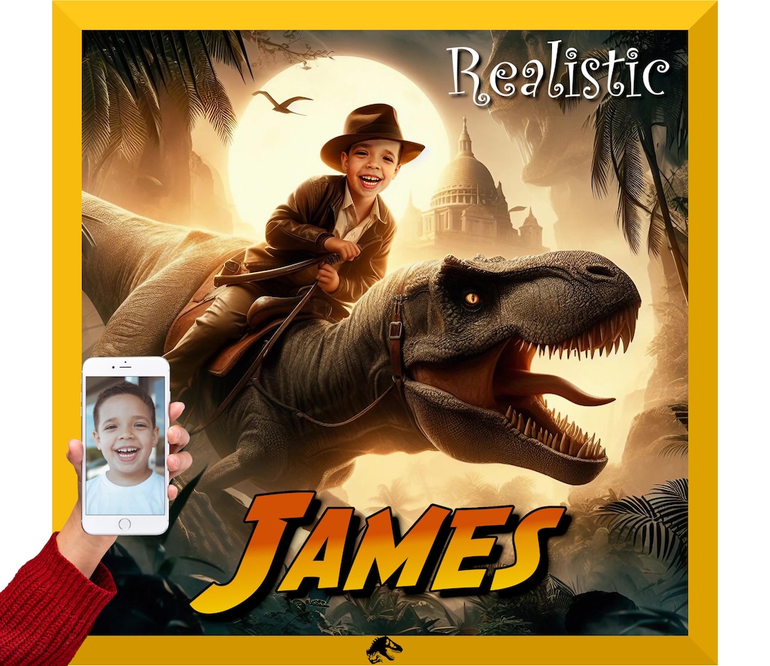 Custom T-rex Portrait: Fantasy Art From Your Photo - Etsy
