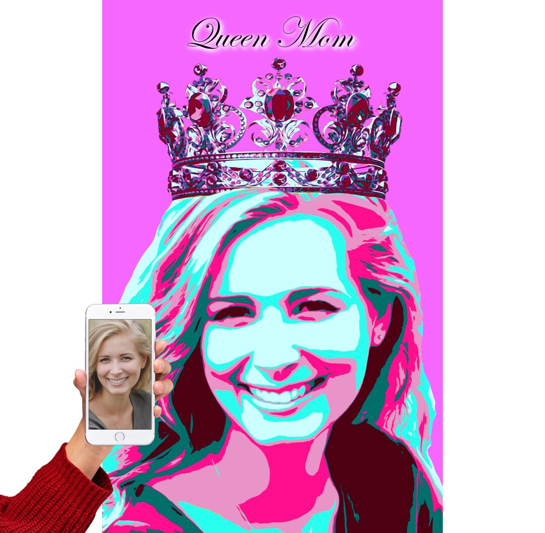 Queen Personalized Pop Art Portrait From Your Photo! Add a Touch of ...