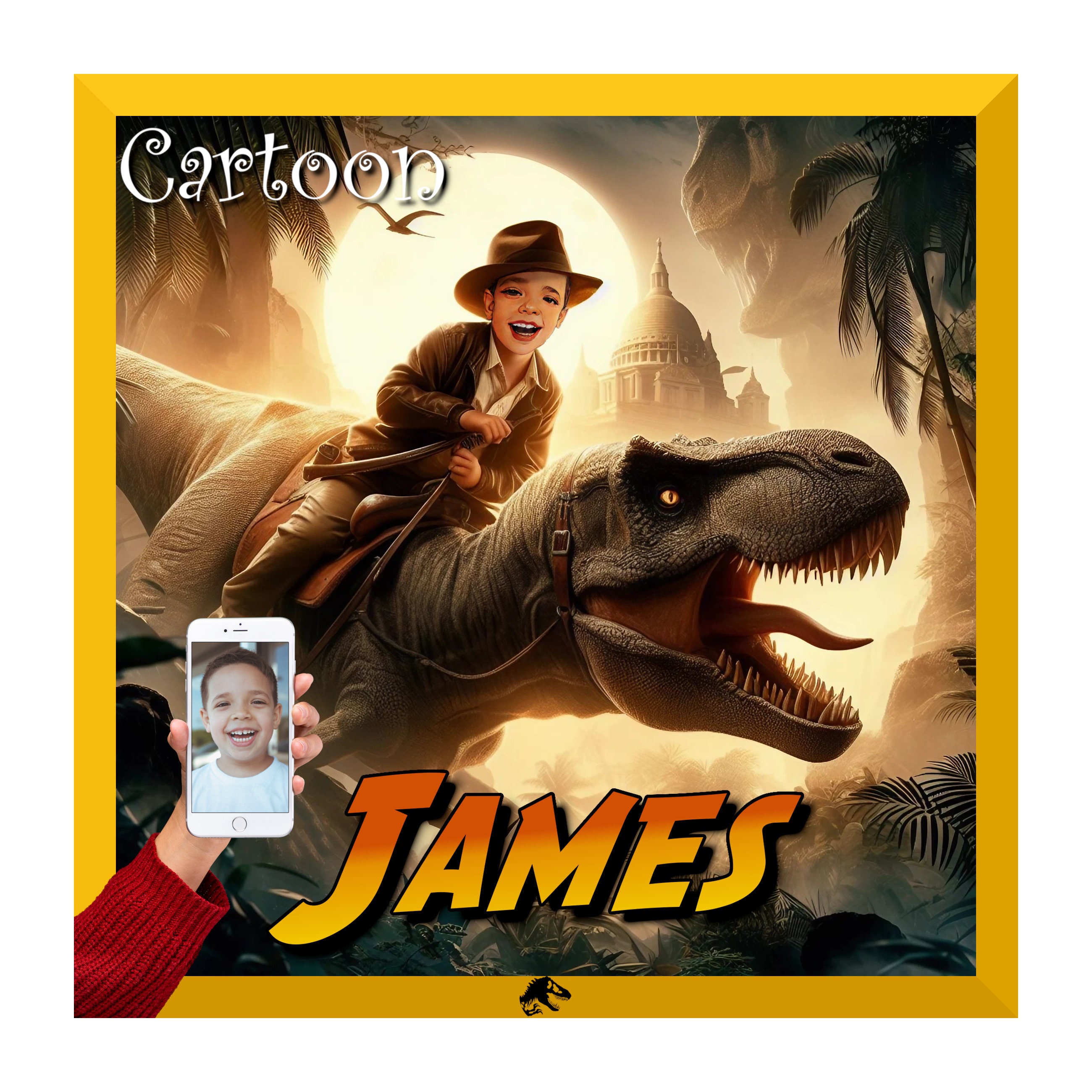 Custom T-rex Portrait: Fantasy Art From Your Photo - Etsy