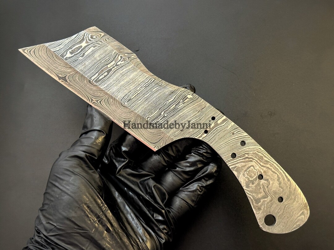 Genuine Damascus Steel Axe | Cleaver Blank | Make Your Own Cleaver ...
