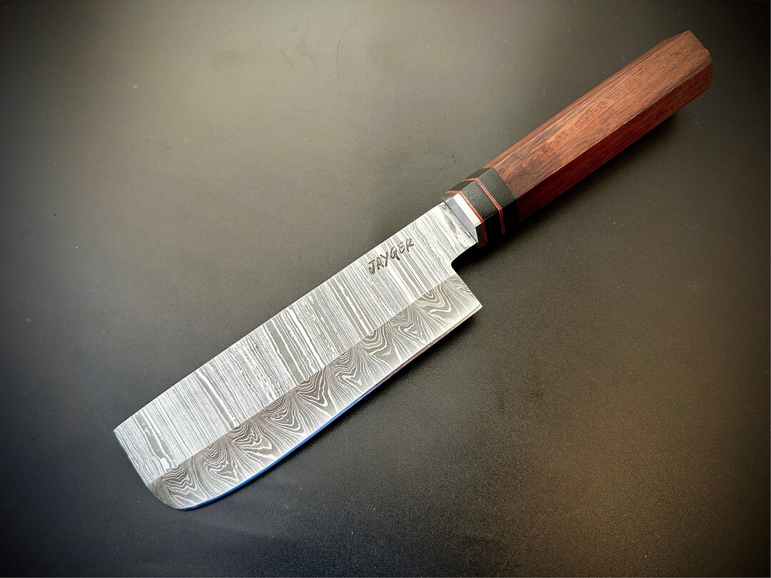 Handmade Damascus Steel Nakiri - Japanese Style Kitchen Knife /chef ...