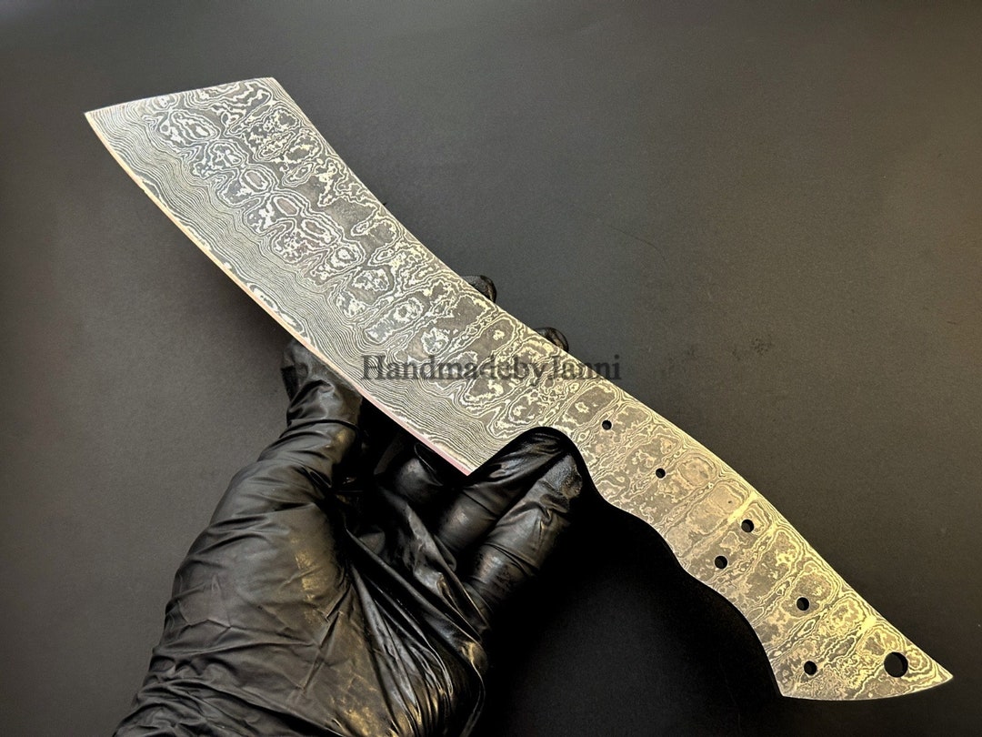 Genuine Damascus Steel Axe | Cleaver Blank | Make Your Own Cleaver ...