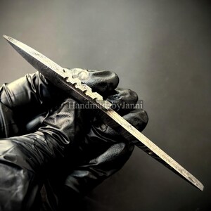 Handmade Damascus Steel Sgian Dubh Blank File Work Professionaly Heat ...