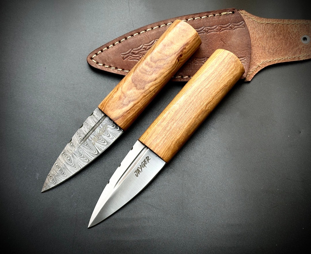 Handmade Damascus Steel Sgian Dubh Knife | Scottish Gift | File Work ...