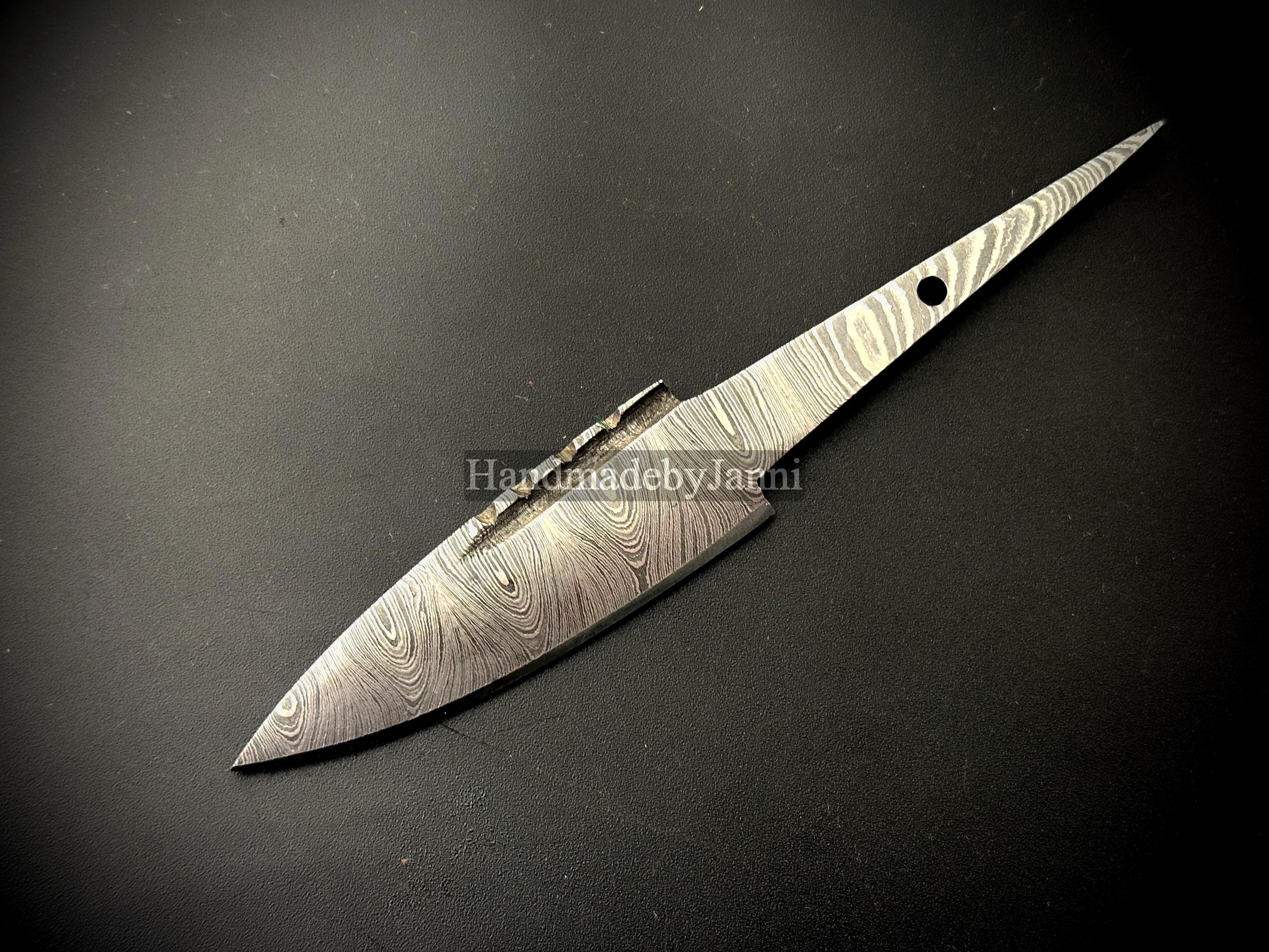 Handmade Damascus Steel Sgian Dubh Blank File Work Professionaly Heat ...