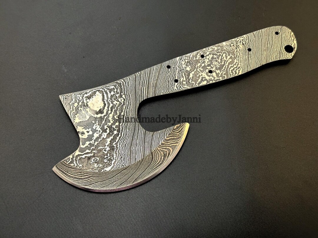 Genuine Damascus Steel Axe | Cleaver Blank | Make Your Own Cleaver ...