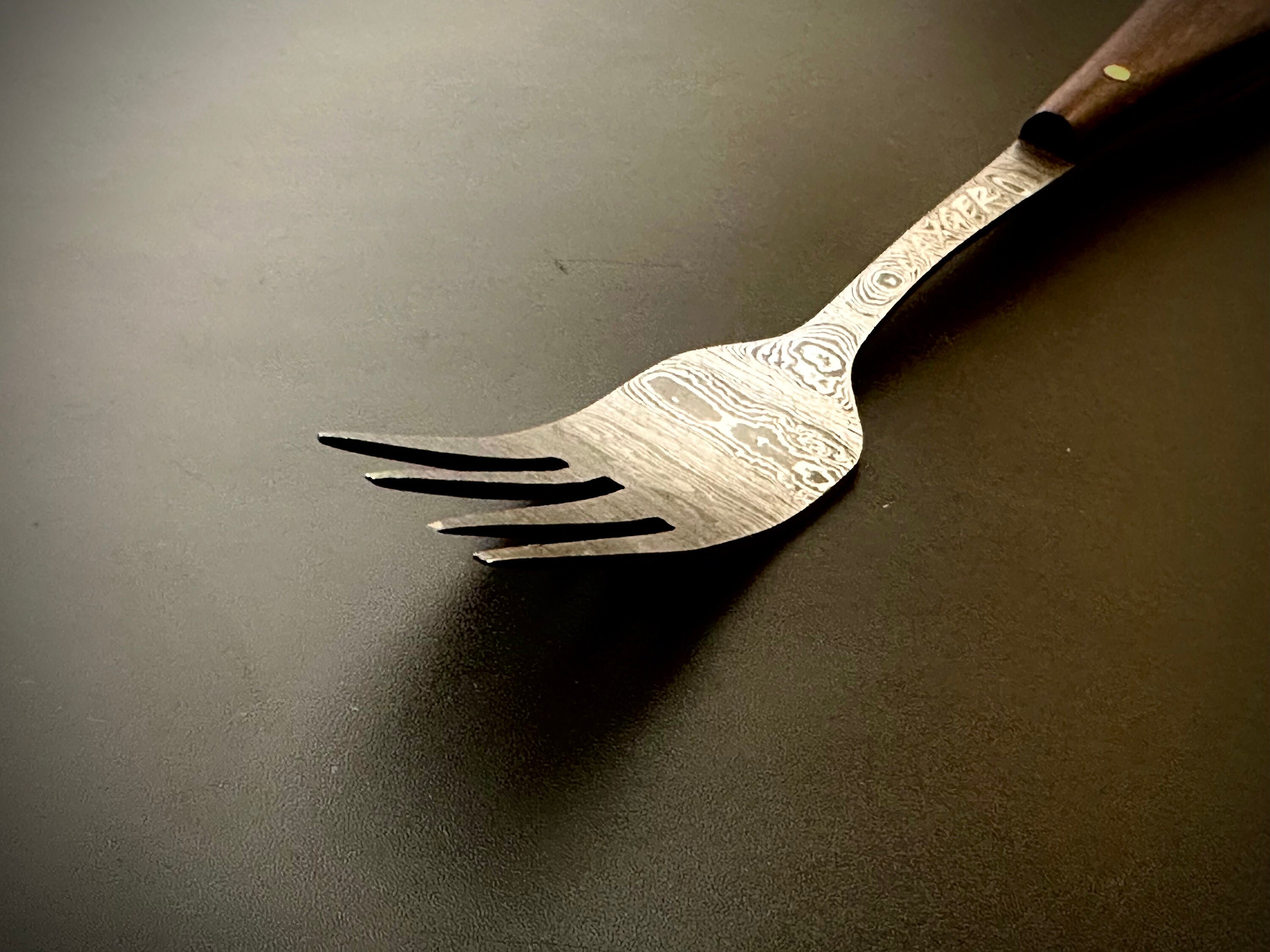 Handmade Damascus Steel Steak Set | Fork | Kitchen | Chef Gift | True ...