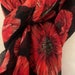 Poppy Print Scarf Red Poppies on a Black Background - Etsy