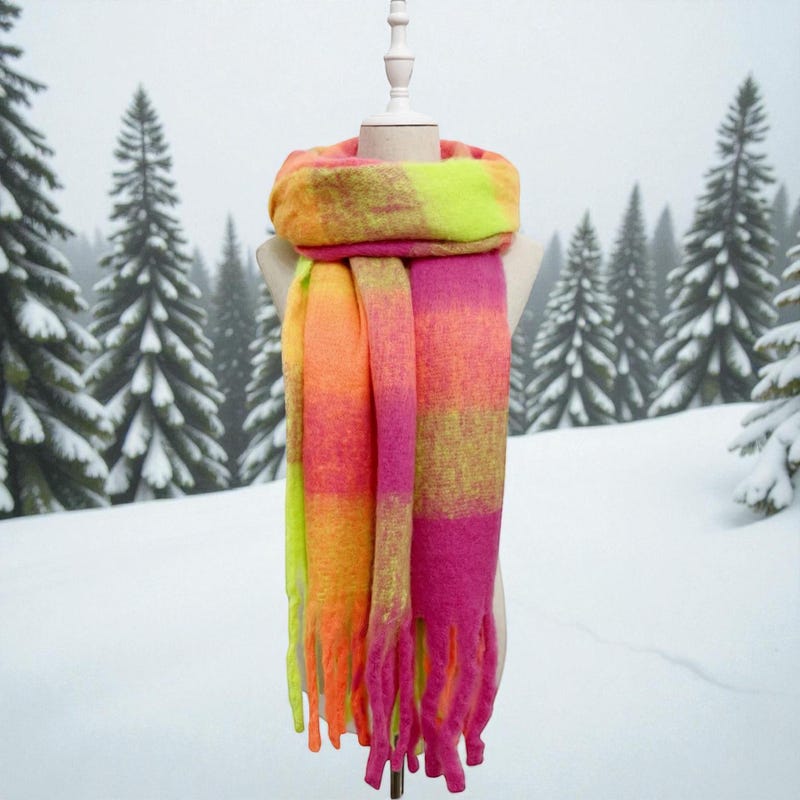 Neon Scarf - Etsy