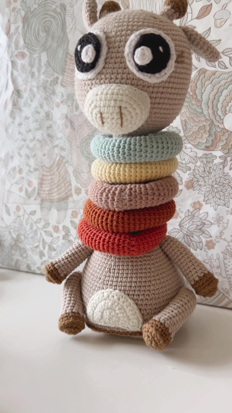 Crochet Giraffe Stacker: Montessori Baby Toy - Etsy